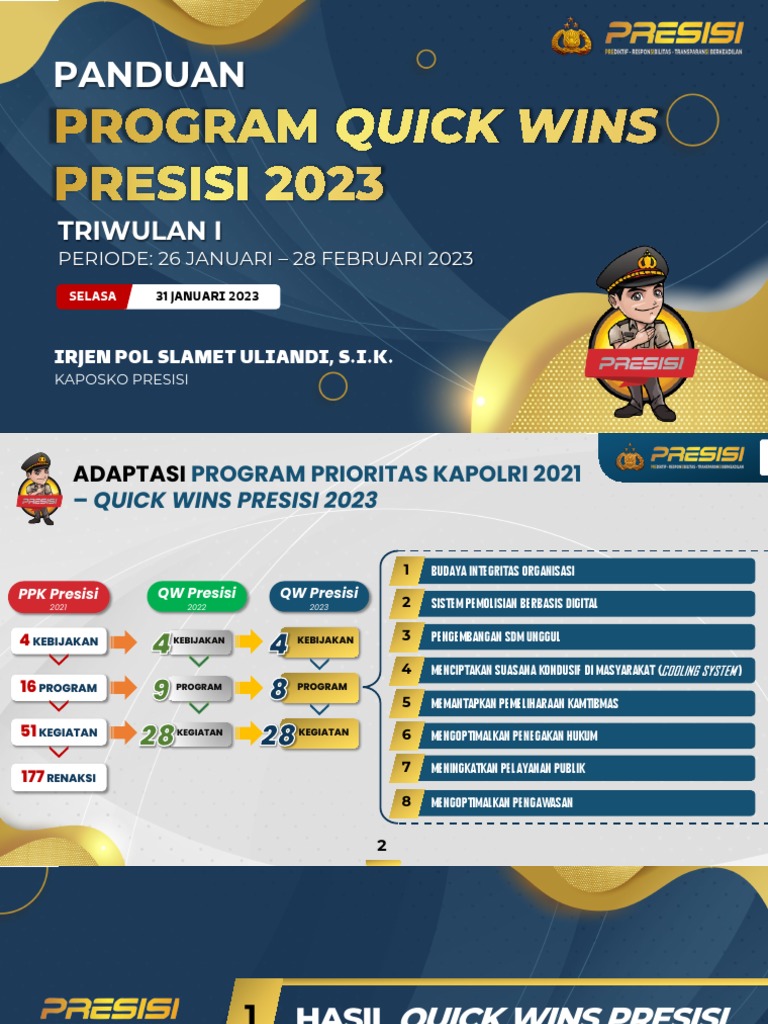 Quick Wins Presisi 2023 v16 | PDF