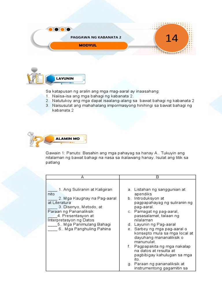 Modyul 14 Revised | PDF