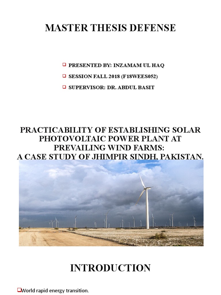 Master Thesis Defense | PDF | Solar Power | Photovoltaics