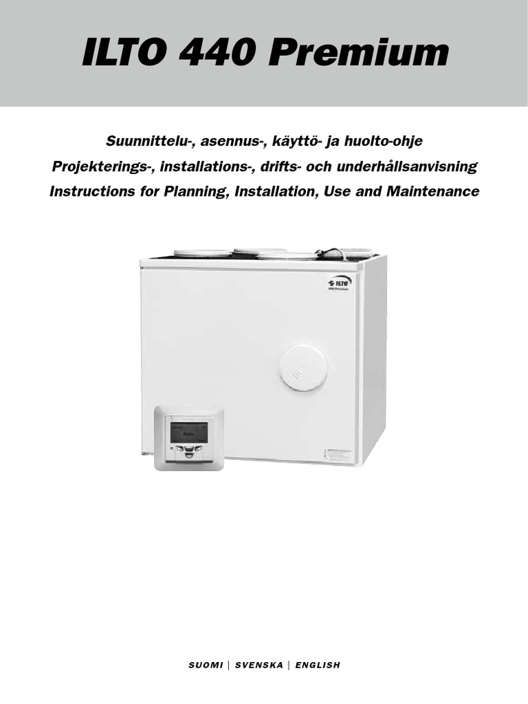 ILTO 440 Prem Kayttoohje | PDF