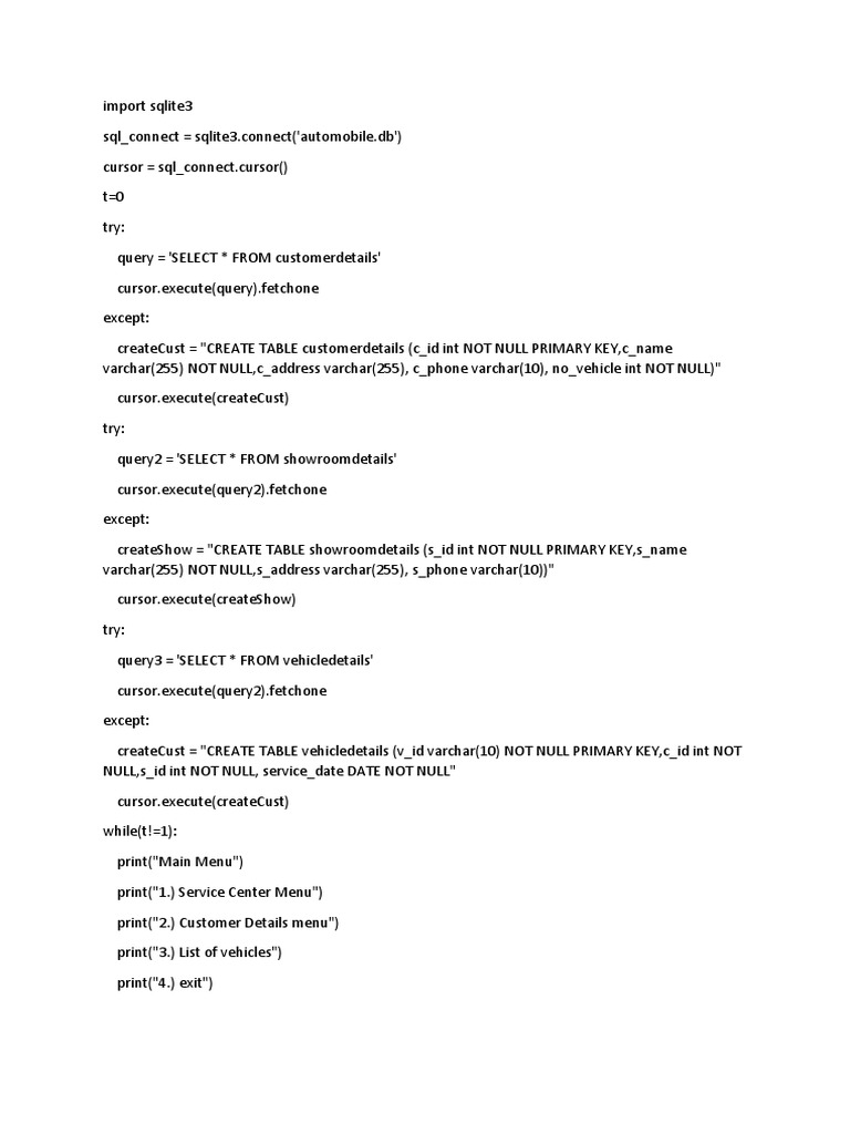 Automobile Service Station | PDF | Information Retrieval | Databases