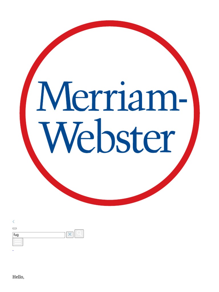 Fug Definition & Meaning - Merriam-Webster | PDF | Linguistics ...