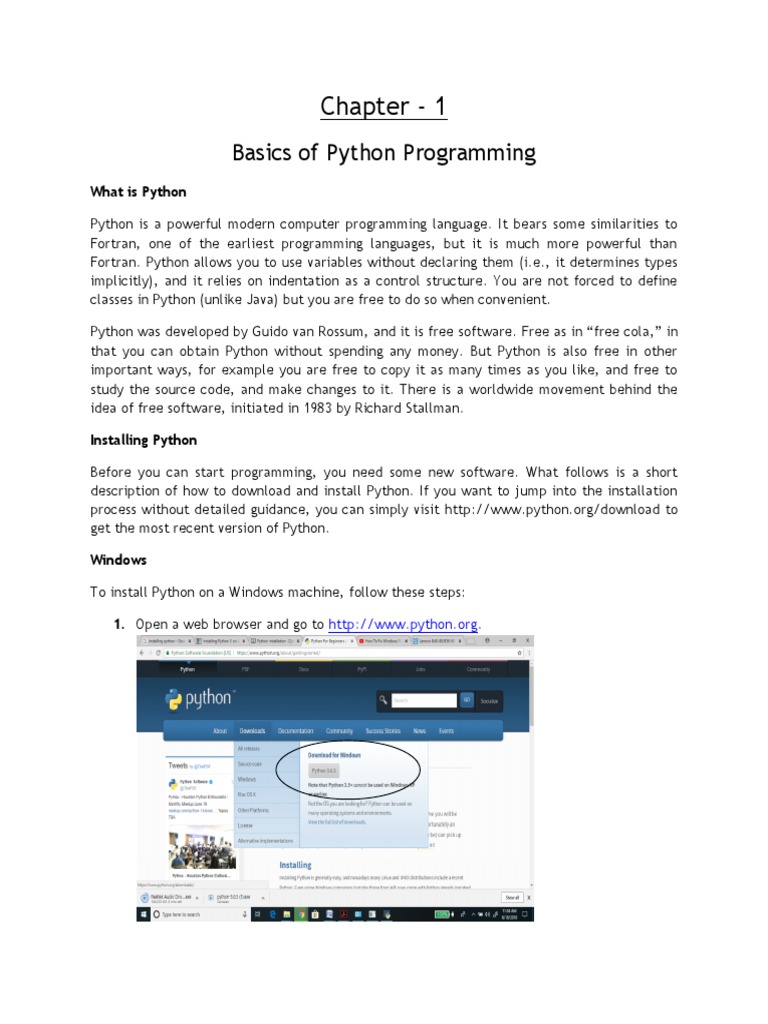 Chapter 1 Python | PDF | Control Flow | Debugging