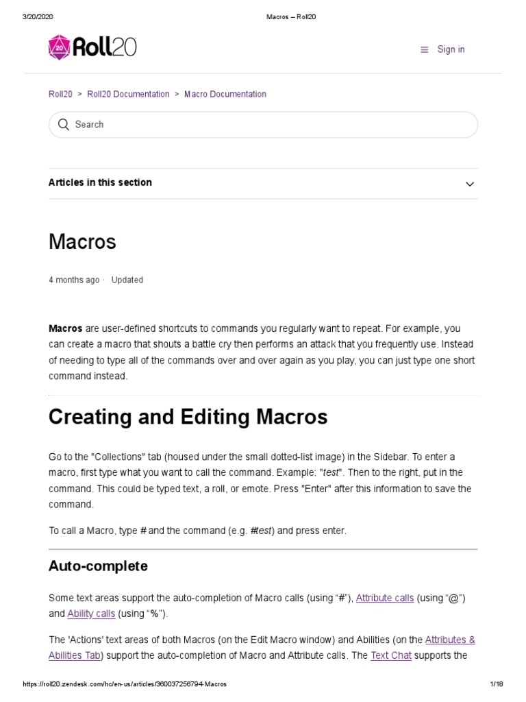 Macros Roll20 Pdf Parsing Macro Computer Science