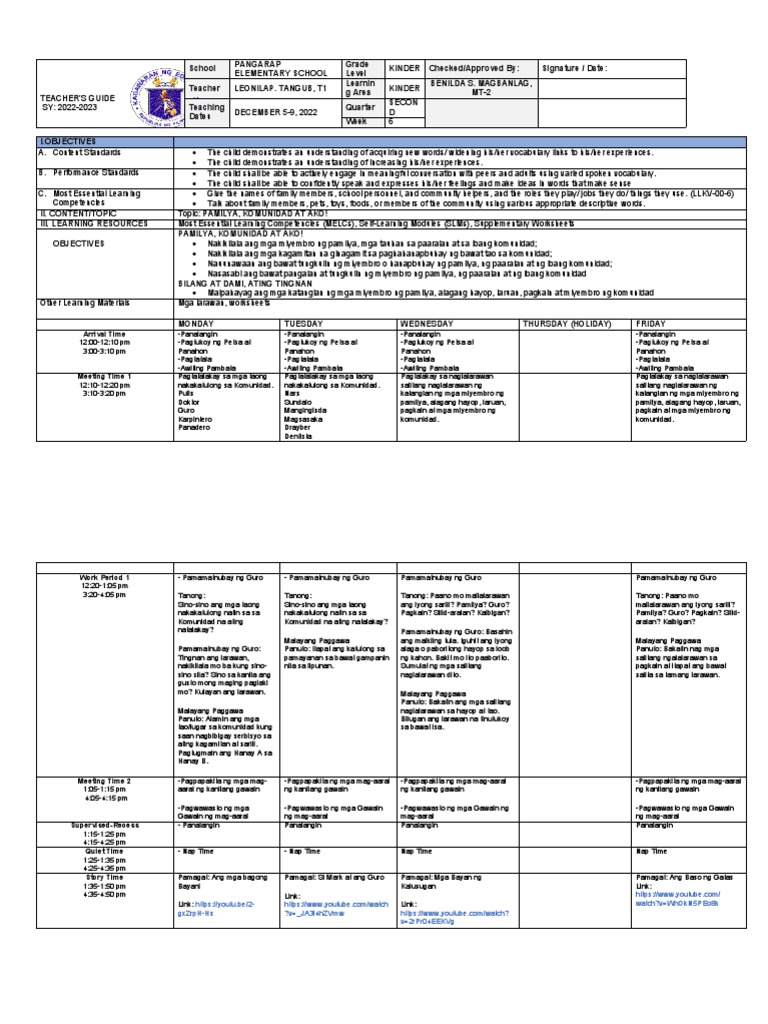 TANGUB WLP Q2 Week 6 | PDF