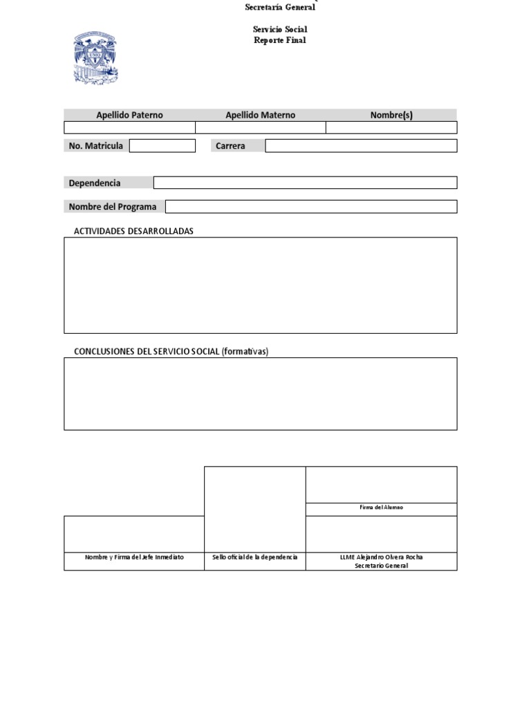 Reporte Final Servicio Social | PDF