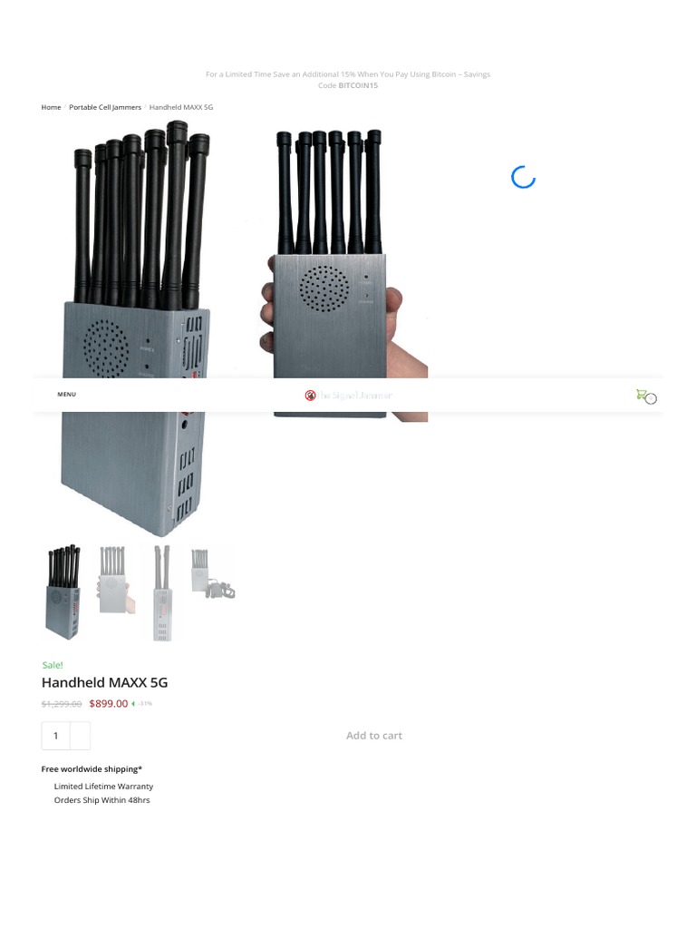 Handheld MAXX 12 Channel 5G Cell Phone and GPS Signal Jammer | PDF | 4 G | Global Positioning System