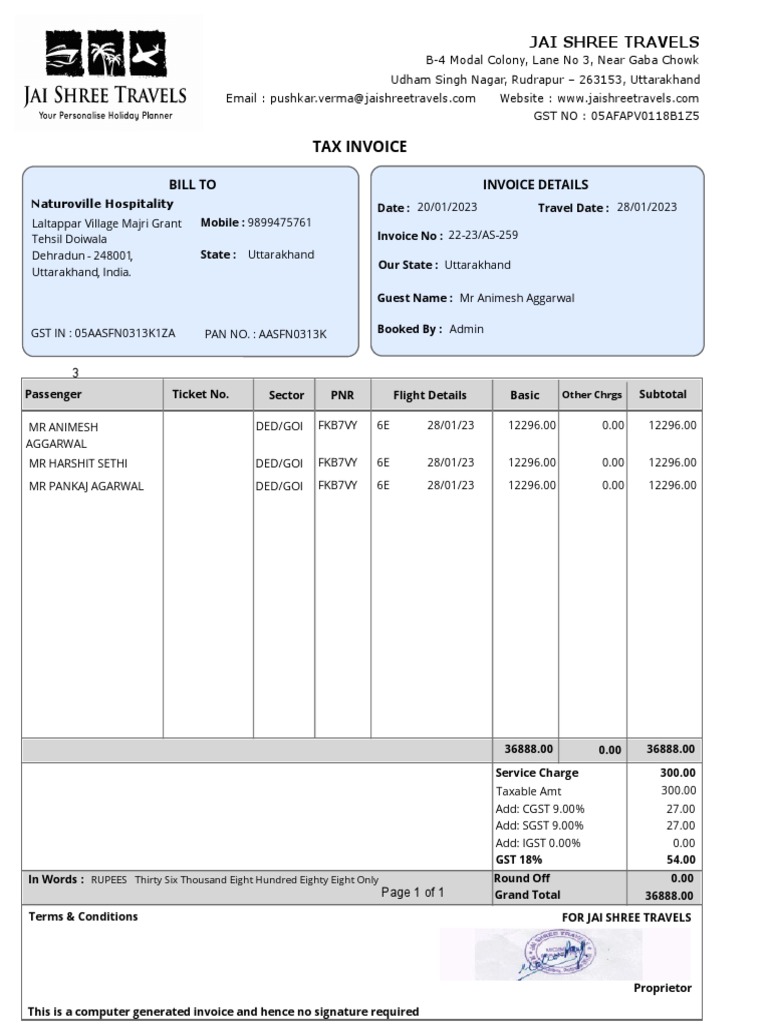 Invoice - MR Animesh Aggarwal - 28 Jan 23 - Ded-Goi | PDF | Government ...