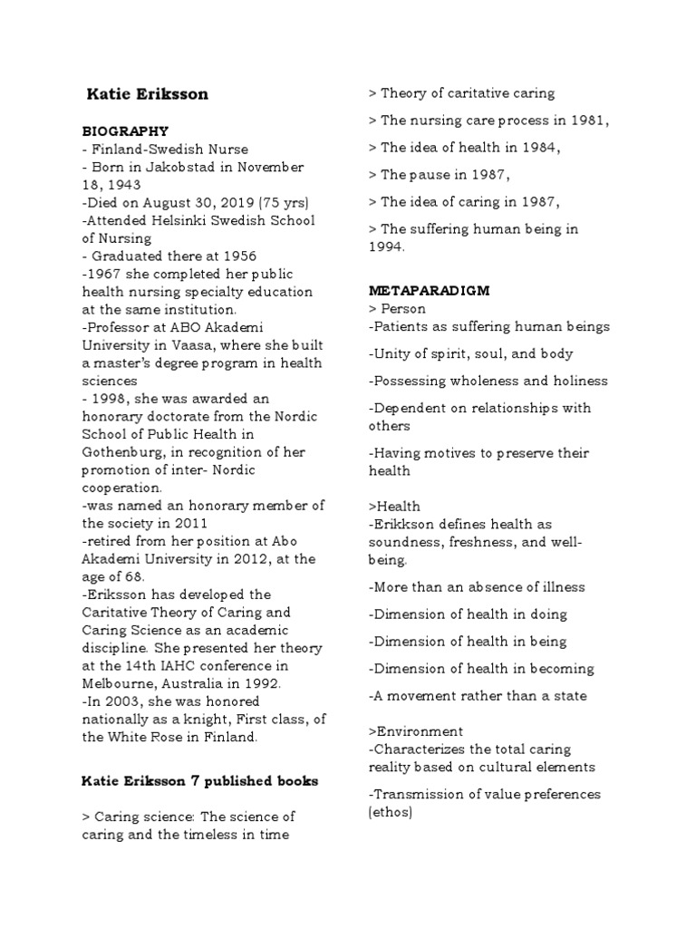 TFN Reviewer 1 | PDF | Nursing | Theory