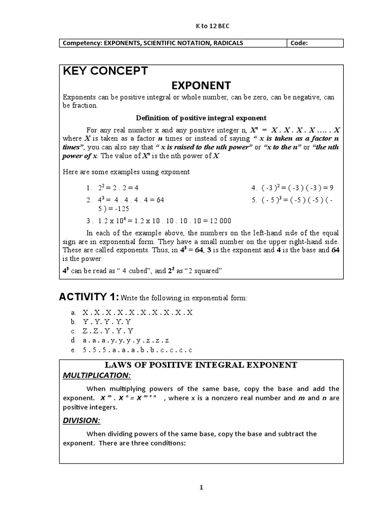 6 | PDF | Exponentiation | Square Root