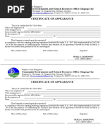 Certificate of Appearance Template | PDF
