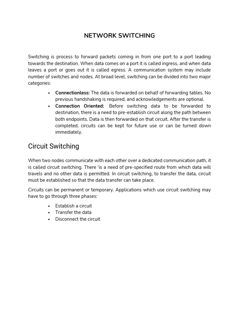 Module 4 Network Switching Character And Bit Oriented Protocol Pdf 7152