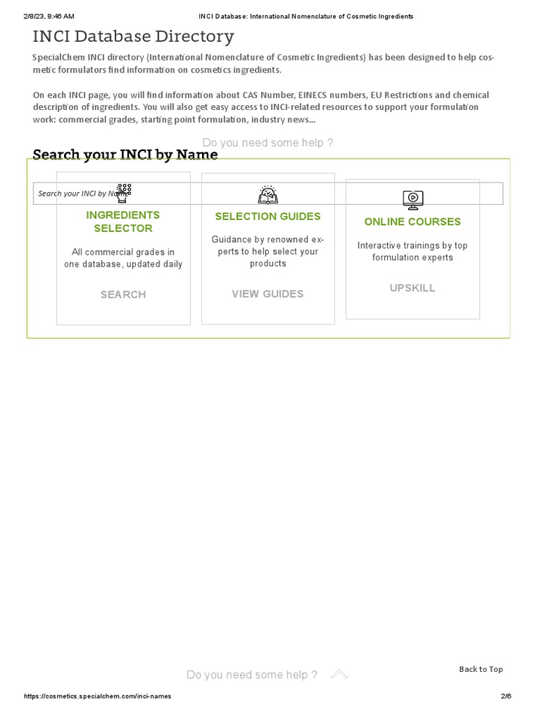 Cosmetic Formulators' INCI Guide | PDF | Chemical Substances | Chemistry