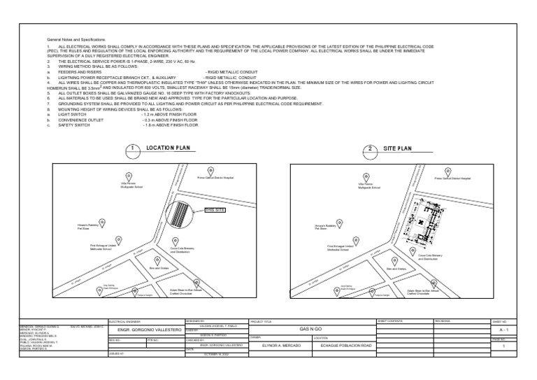 Page 1 Location And Site Plan Pdf Electrical Wiring Building