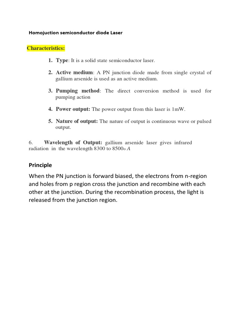 Semiconductor Diode Laser | PDF | Laser Diode | Laser
