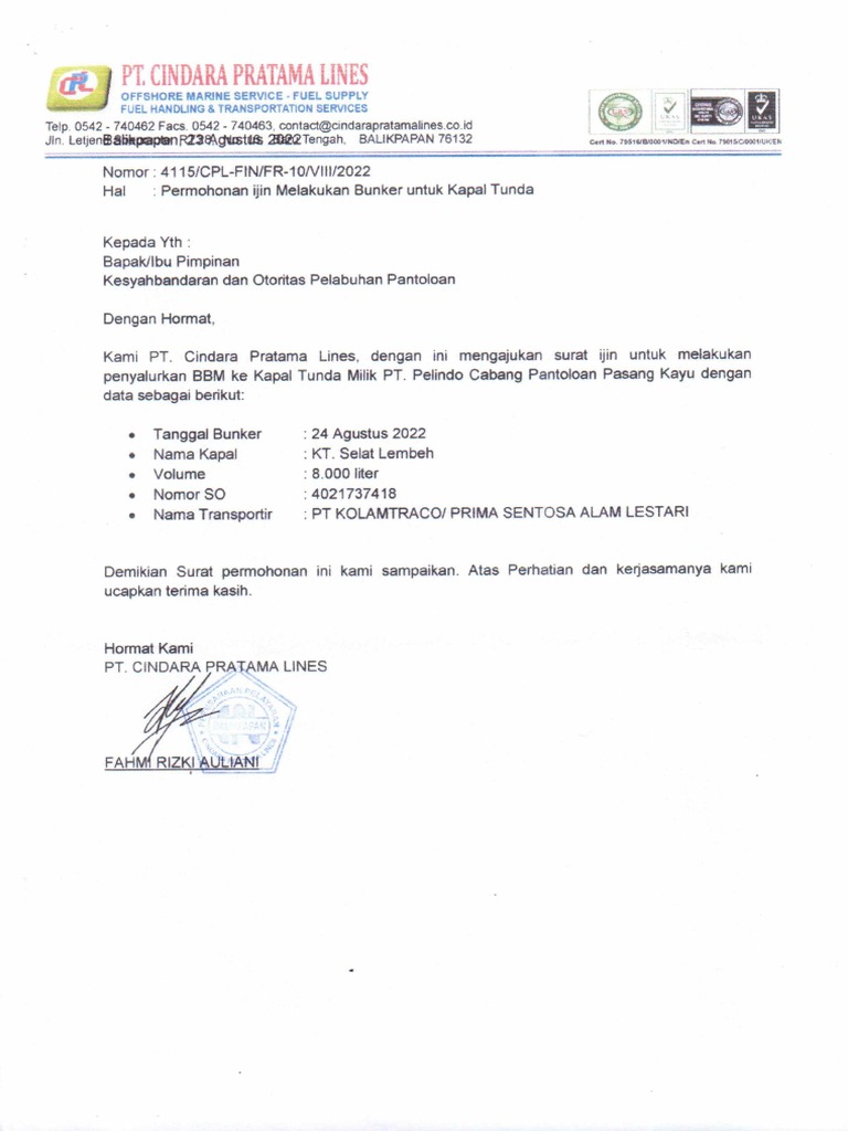 Cindara Pasangkayu 24082022 No.3 | PDF