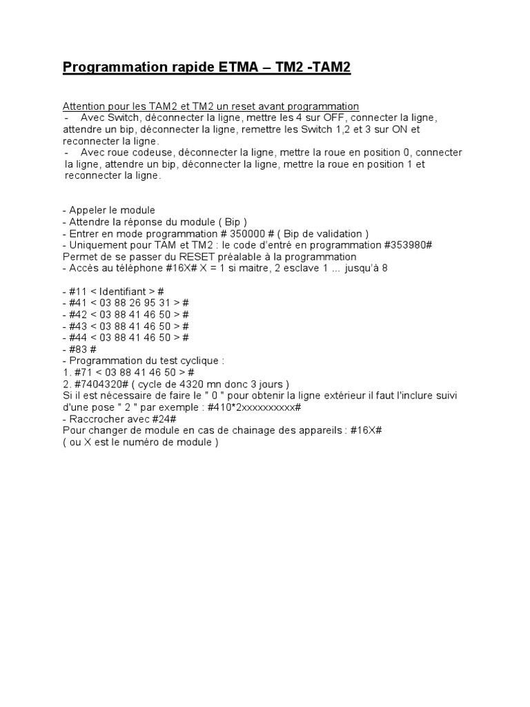 Etma tm2 Tam2 | PDF