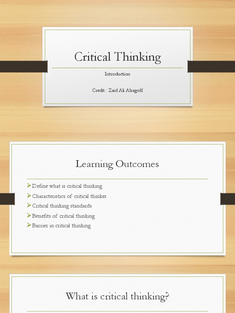 Chapter 1 - Intro To CT | PDF | Critical Thinking | Thought