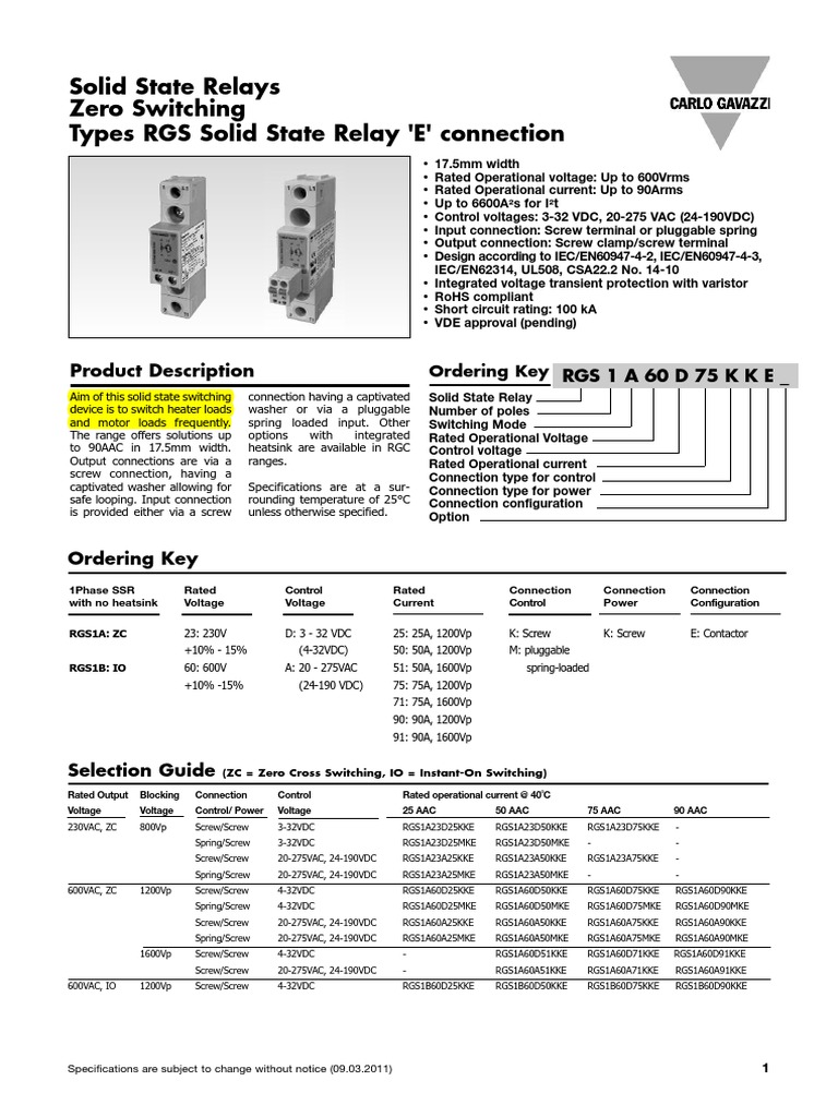 Solid State Relay Pdf Fuse Electrical Electromagnetic Compatibility
