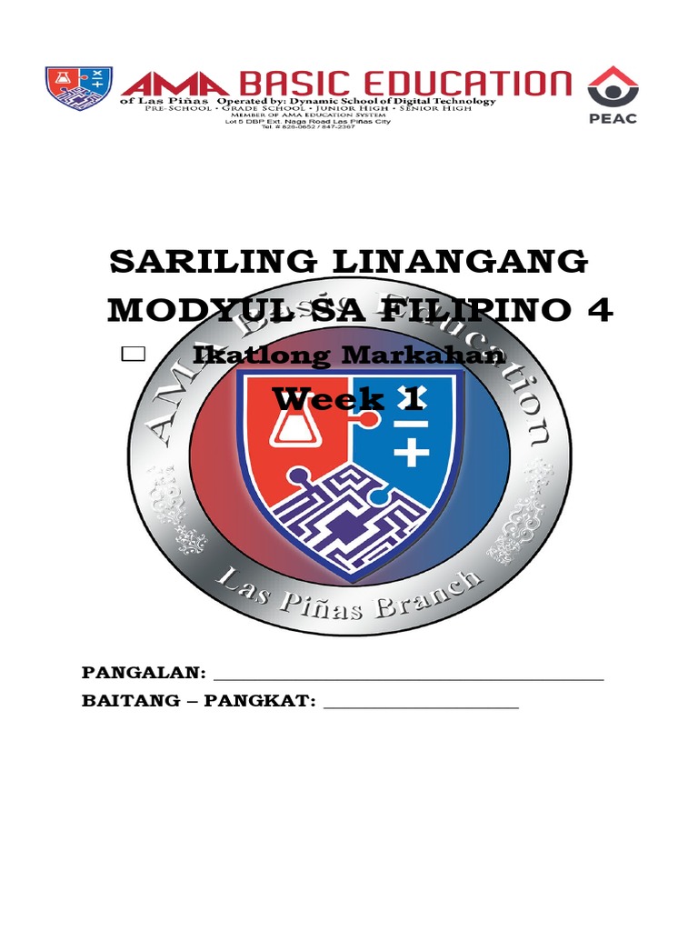 Filipino 4 q3 w1 | PDF Filipino 4 q3 w1 | PDF