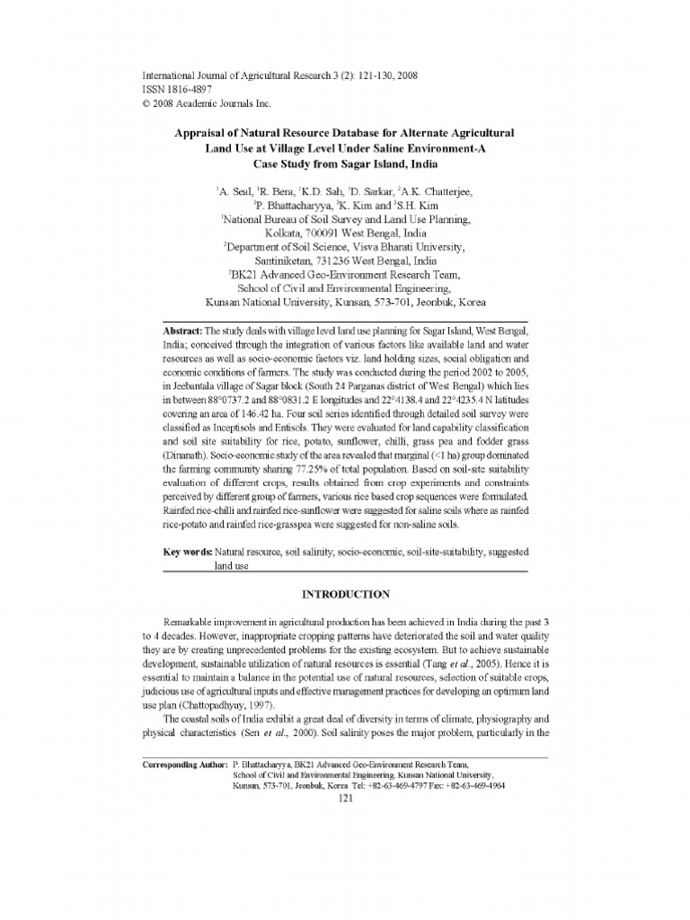 Natural Resource Data of Sagar | PDF