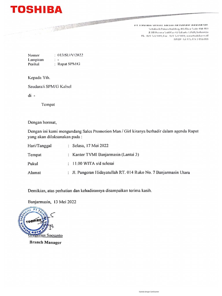 Undangan Meeting | PDF