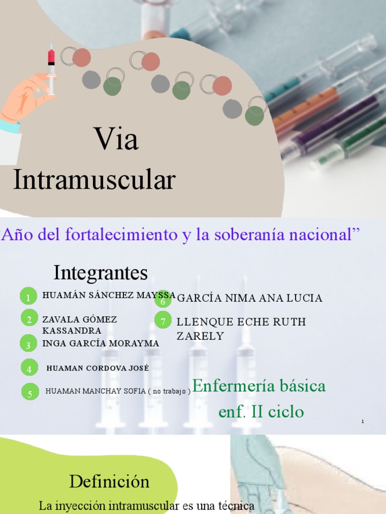 Inyección Intramuscular: Técnica y Cuidados | PDF | Inyección (medicina ...