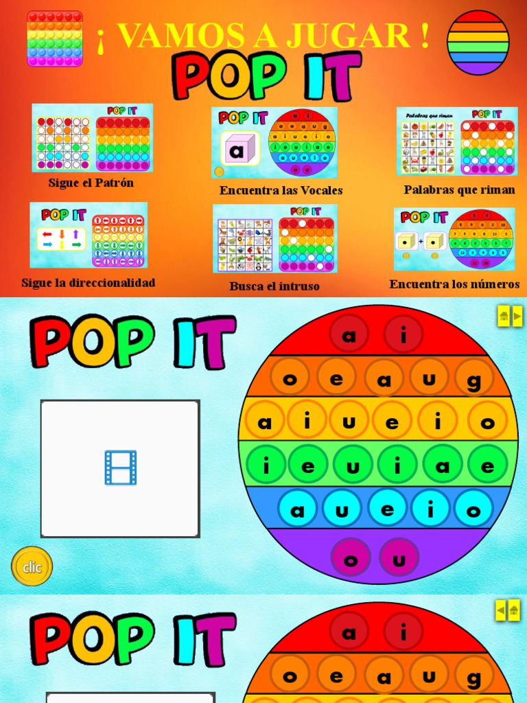 Vamos A Jugar Con POP IT - FINAL | PDF