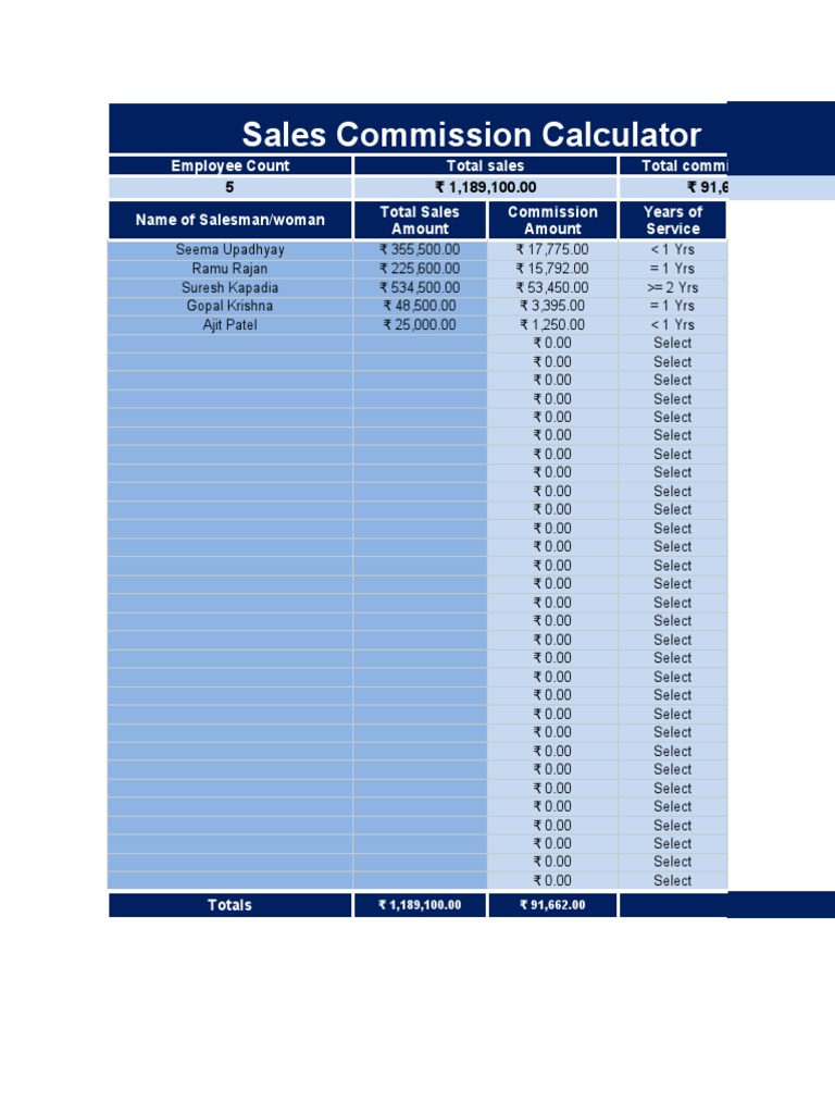 Sales Commission Calculator | PDF