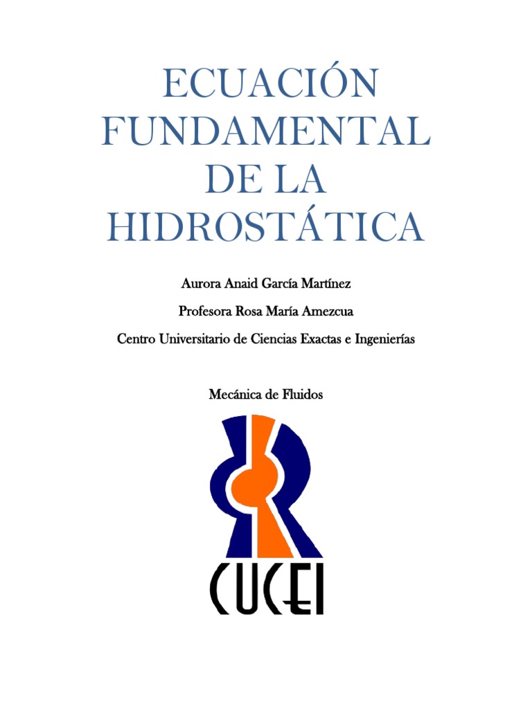 EnsayoEcuación Fundamental de La Hidroestática | PDF | Presión | Fuerza