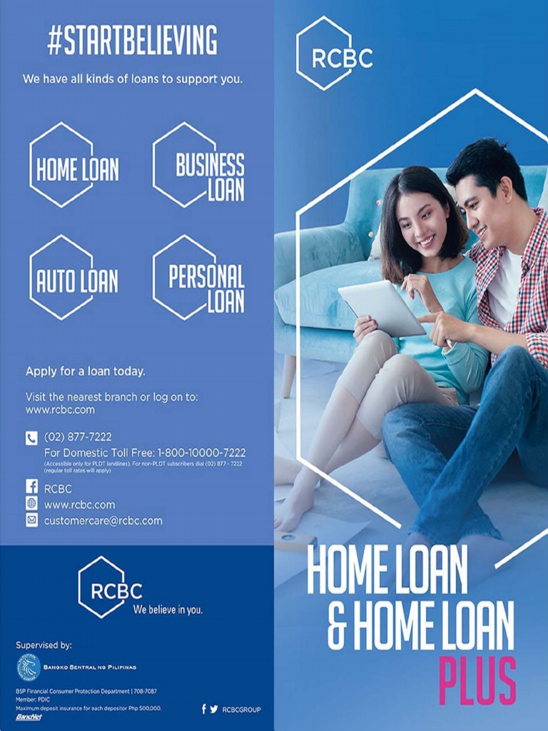 RCBC Home Loan Application | PDF | Banking | Financial Services
