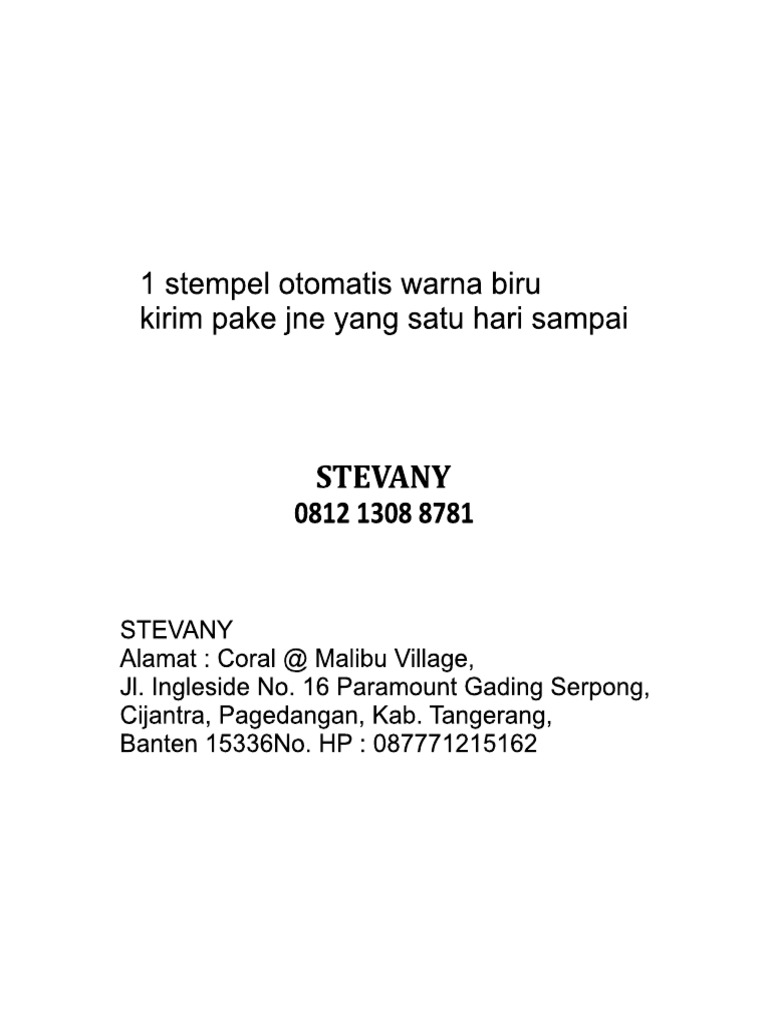 Stempel Warna Biru 1 Pcs | PDF