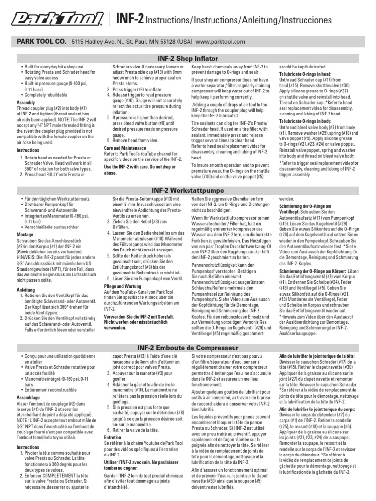 INF-2 Instructions | PDF | Gas Technologies | Mechanical Engineering