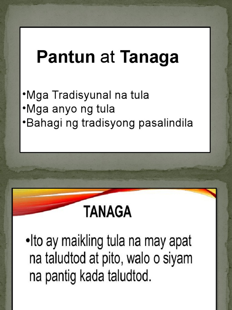 1673608747-Fili 9 Lesson 4 - Tula at Ekemento, Pantun at Tanaga | PDF