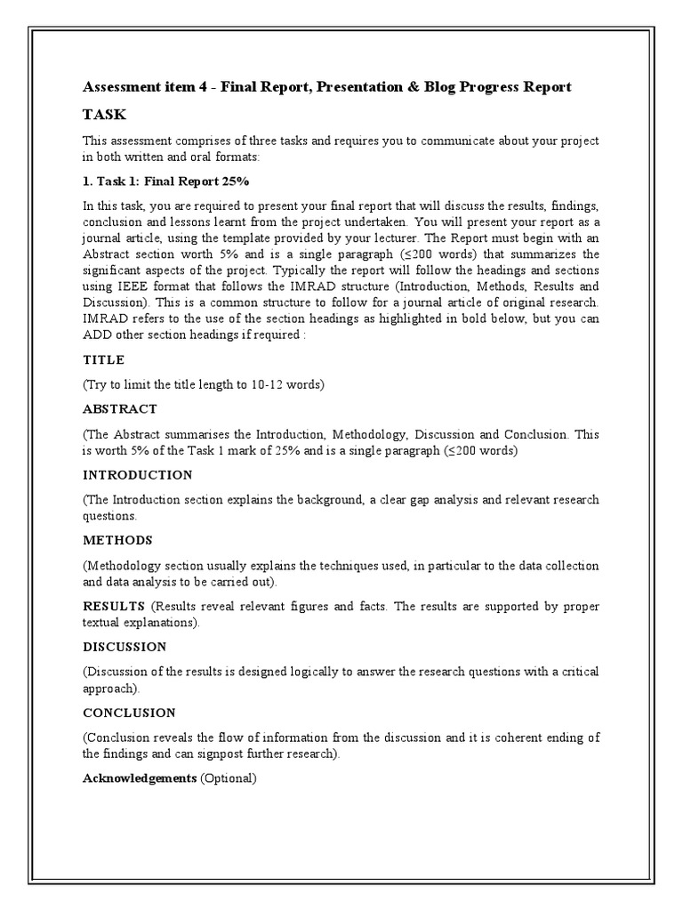 Final Report, Presentation & Blog | PDF | Turnitin | Methodology