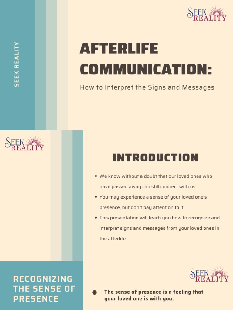Afterlife Communication: How To Interpret The Signs and Messages | PDF ...
