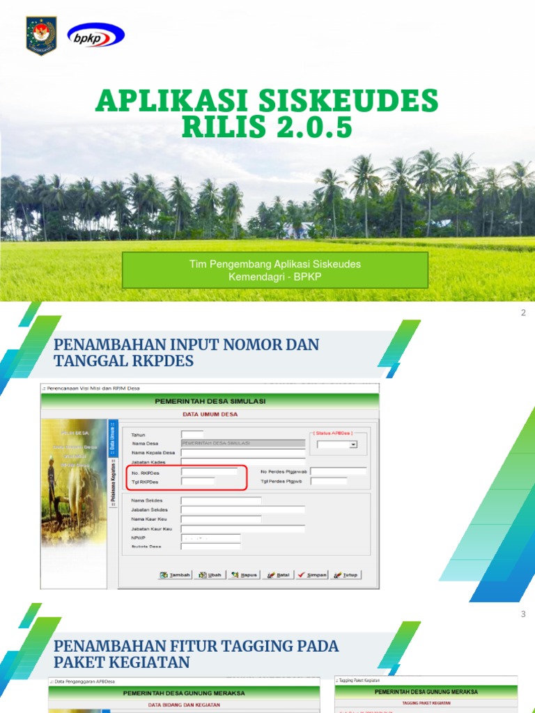Memperbaiki dan Memperluas Fitur Aplikasi Siskeudes Rilis 2.0.5 | PDF