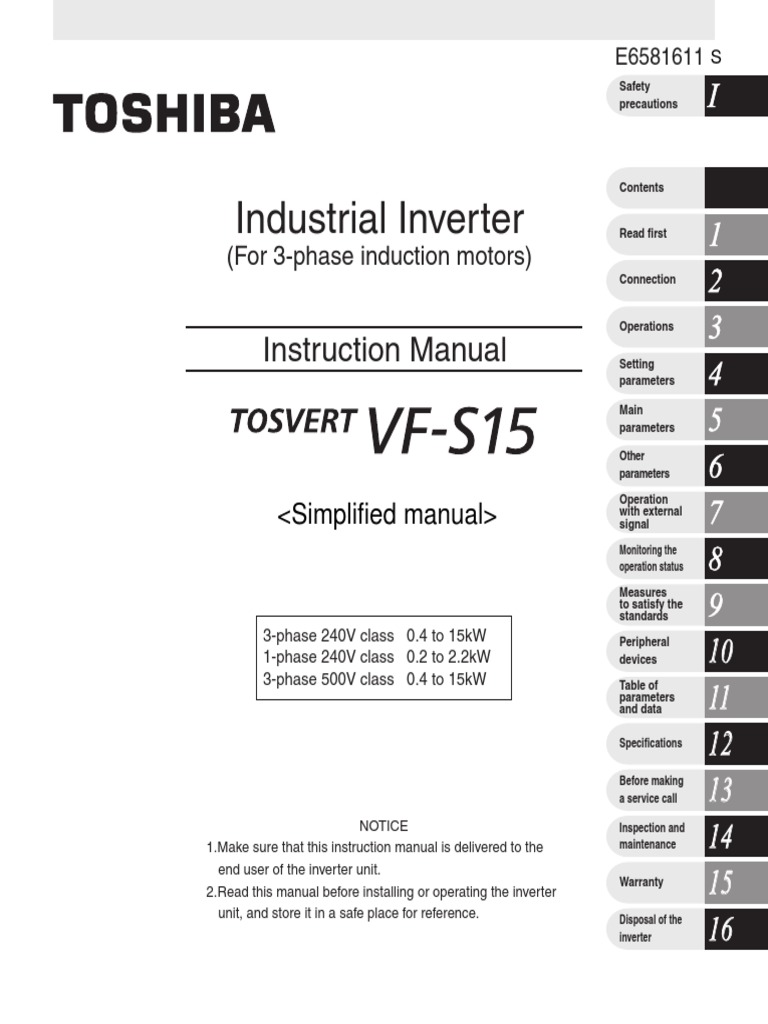 Manual Vfs15 | PDF | Power Inverter | Electric Motor