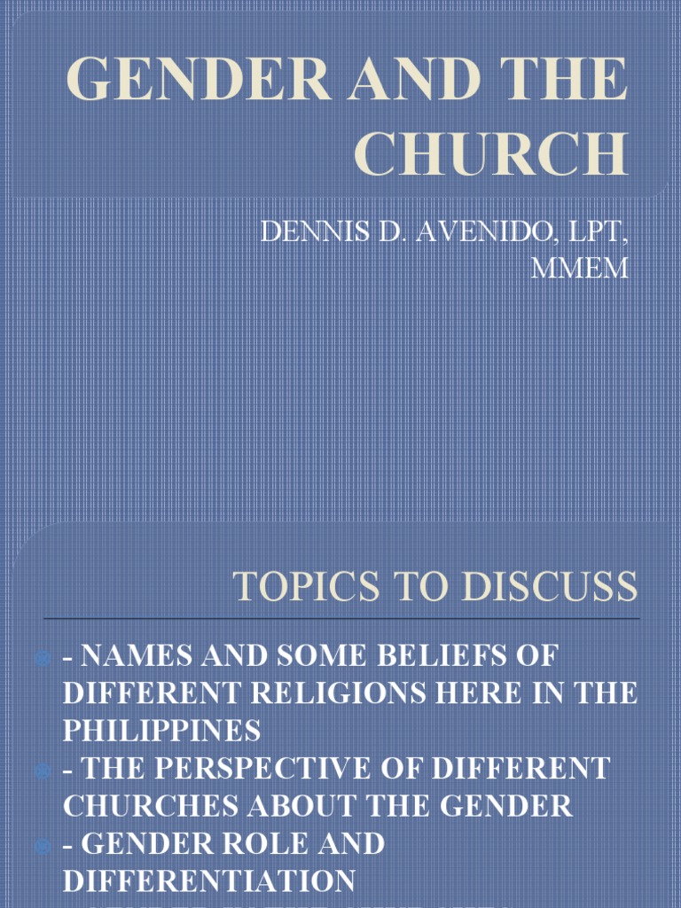 Gender and Church | PDF | Protestantism | Christian Church