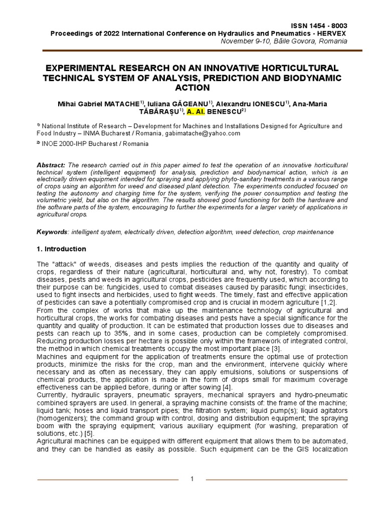 Innovative Horticultural System Research | PDF | Computer Vision | Pump