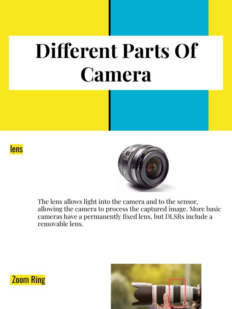 Parts of Camera and Lenses | PDF | Camera Lens | Camera
