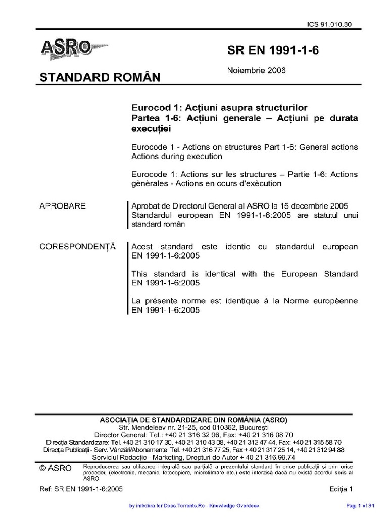 SR en 1991-1-6 | PDF