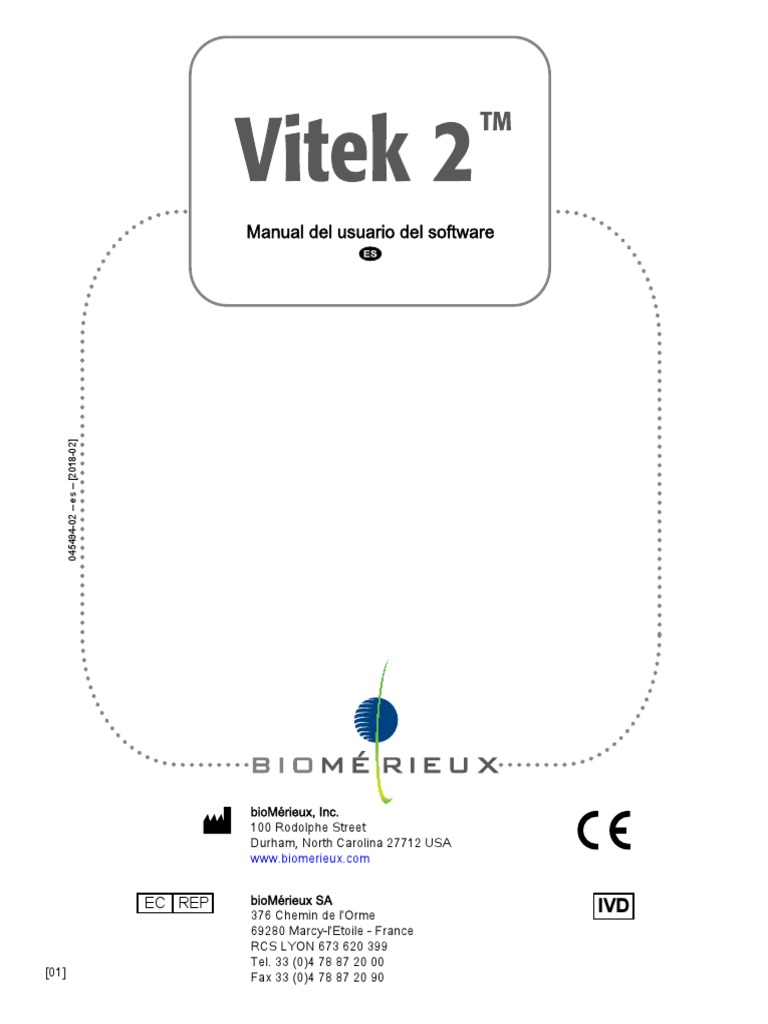 User Manual - 045494-02 - Es - 2018-02 - VITEK 2 Software User Manual ... User Manual - 045494-02 - Es - 2018-02 - VITEK 2 Software User Manual ...