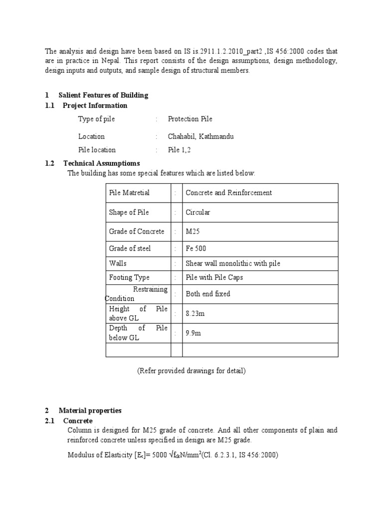 Protection Pile | PDF | Deep Foundation | Strength Of Materials