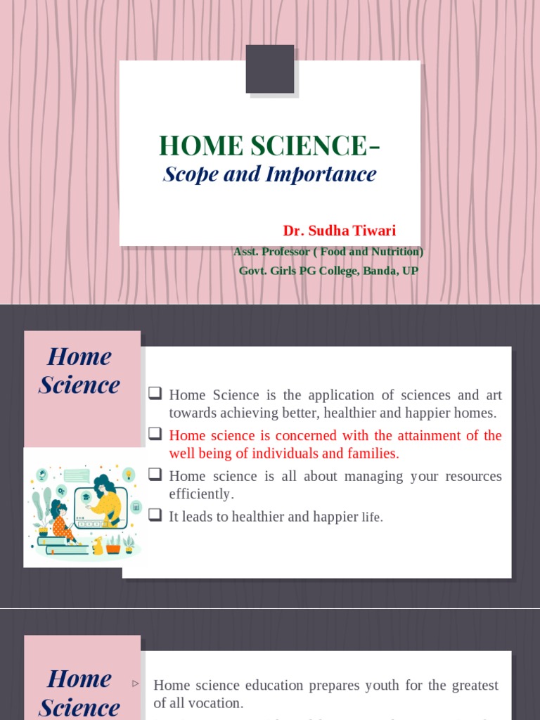 Homescience - Intro & Scope | Download Free PDF | Home Economics | Science