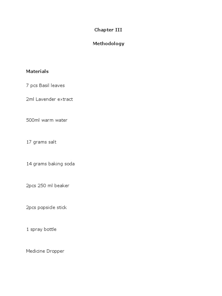 Chapter III Methodology 1 | PDF