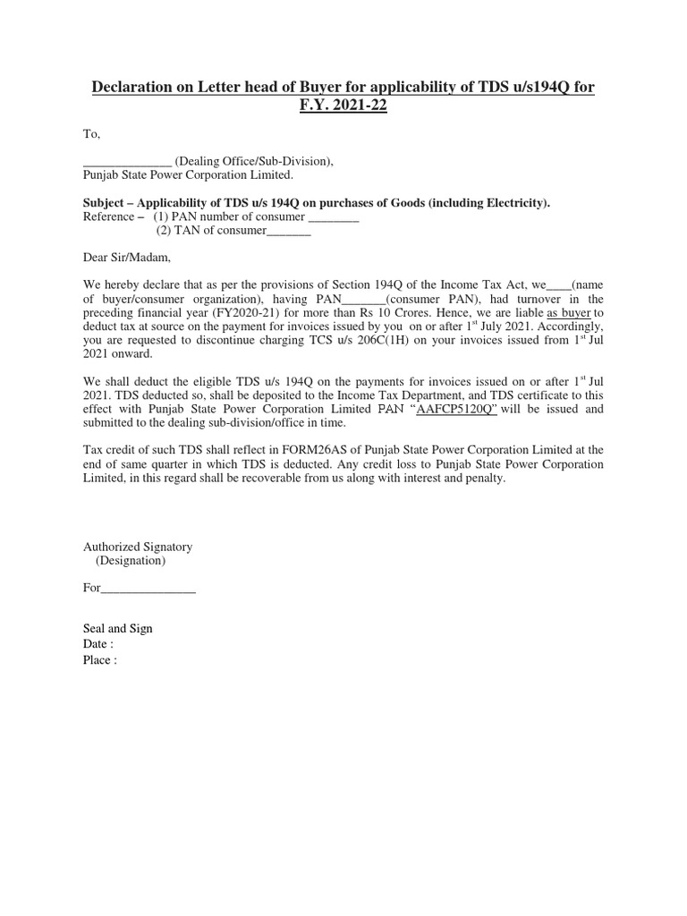 194 Q Declaration | PDF | Finance & Money Management | Law