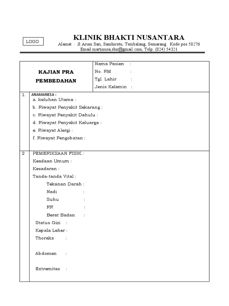 PKP 8 Kajian Pra Bedah | PDF