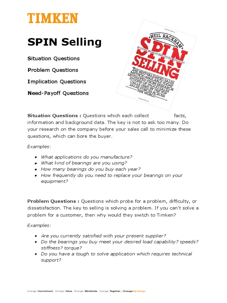 SPIN Selling | PDF
