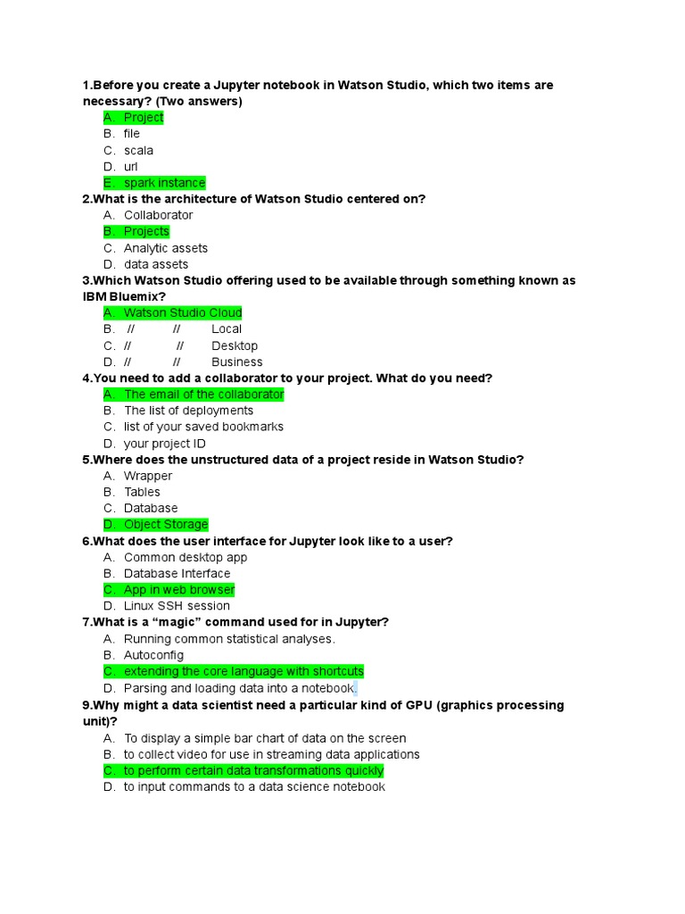 Questions Certif Bigdata Pdf Apache Hadoop Apache Spark
